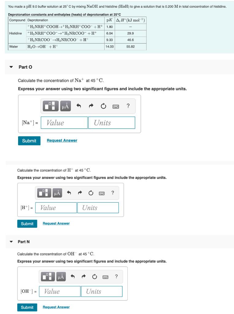 Solved You made a pH 9.0 buffer solution at 25∘C by mixing | Chegg.com