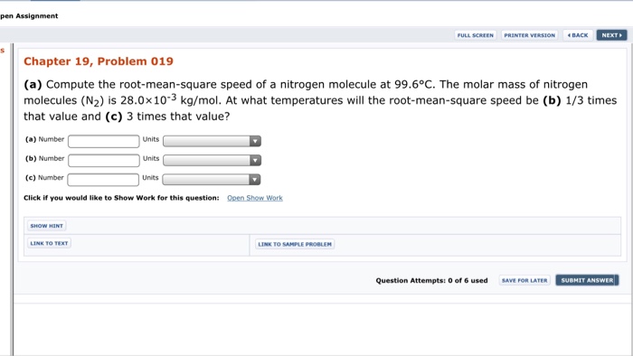 Solved pen Assignment PRINTER VERSION Chapter 19, Problem | Chegg.com