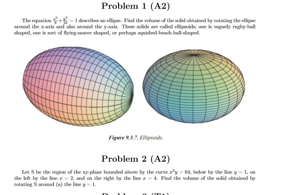 Solved Problem 1 (A2) The equation describes an ellipse. | Chegg.com