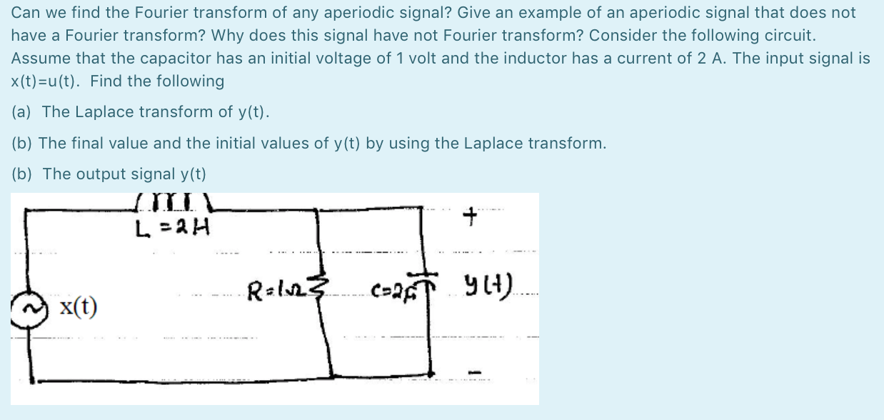 Solved Can we find the Fourier transform of any aperiodic | Chegg.com
