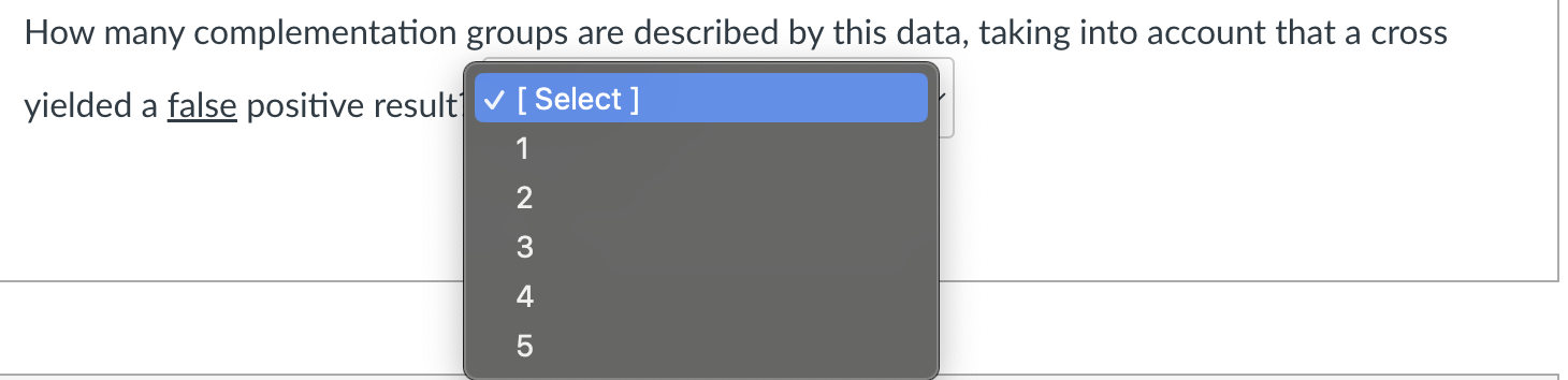 Solved You and your lab partner performed a complementation | Chegg.com