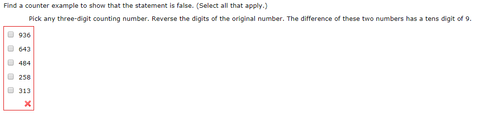 Solved Find a counter example to show that the statement is | Chegg.com