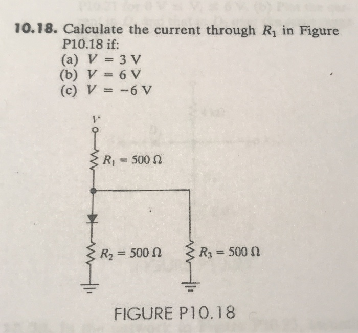 Solved 10.18. Calculate the current through R1 in Figure | Chegg.com