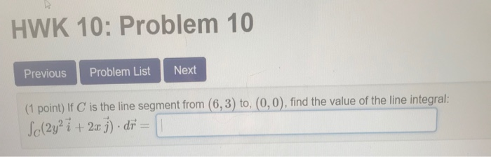 Solved HWK 10: Problem 10 Previous Problem List Next (1 | Chegg.com