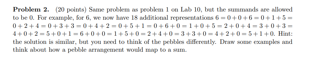 Solved Problem 2. (20 points) Same problem as problem 1 on | Chegg.com