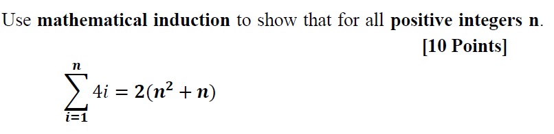 Solved Use mathematical induction to show that for all | Chegg.com