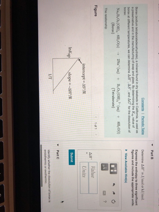 Solved Part B Constants | Periodic Table AH in J/mol or | Chegg.com Solved Part B Constants | Periodic Table AH in J/mol or | Chegg.com