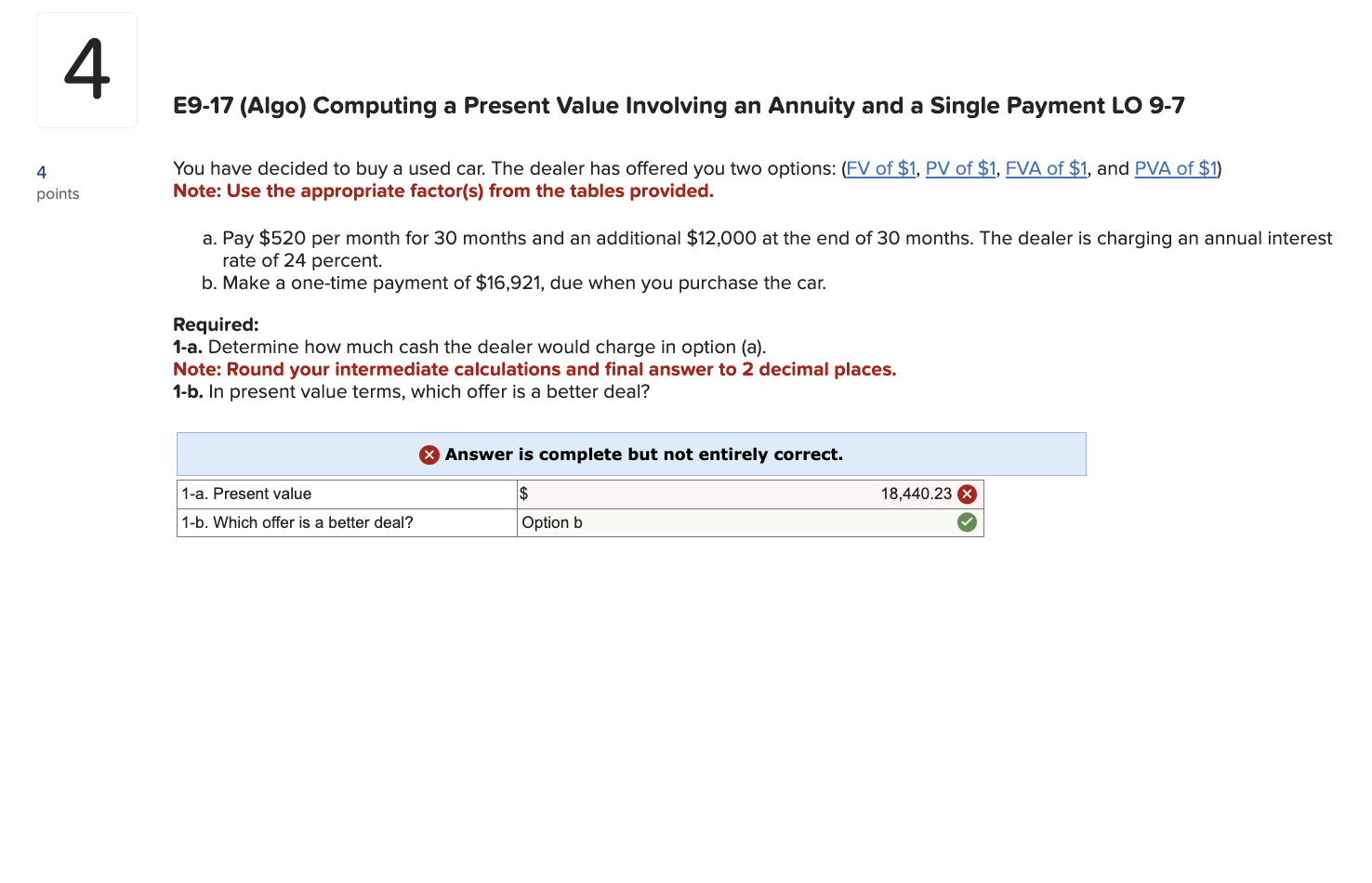 Solved E9-17 (Algo) ﻿Computing a Present Value Involving an | Chegg.com