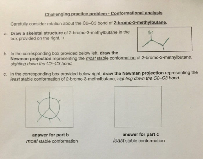 Solved Challenging practice problem -Conformational analysis | Chegg.com
