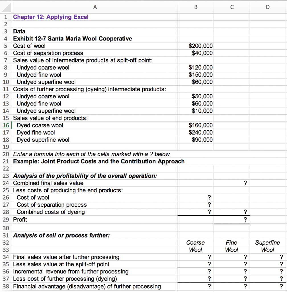 Solved For example, in cell C26 enter the formula "= B5". | Chegg.com