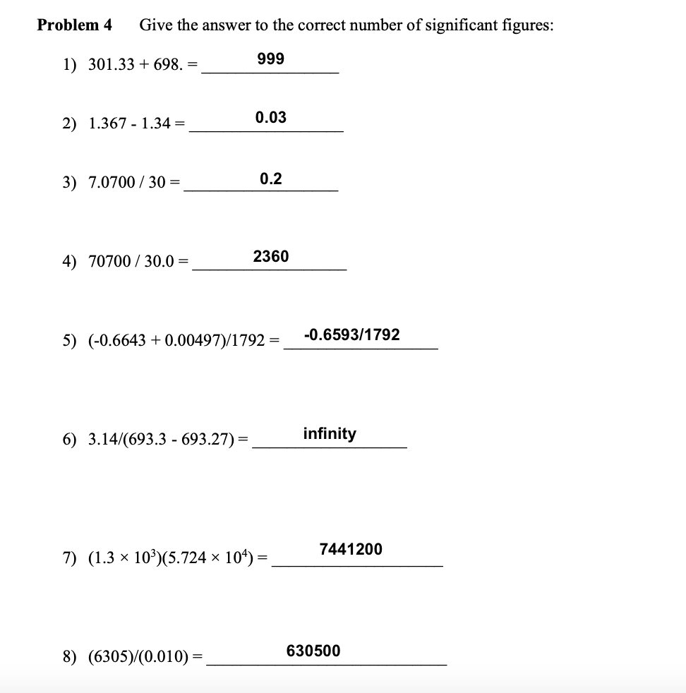Solved Problem 4 Give the answer to the correct number of | Chegg.com