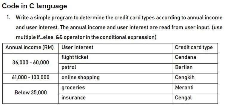 Solved Code in C language 1. Write a simple program to | Chegg.com