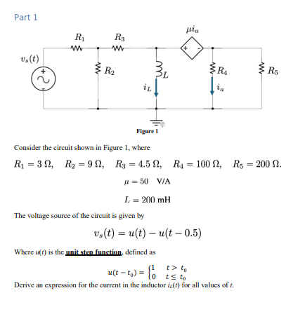Solved Figure 1Consider the circuit shown in ﻿Figure 1, | Chegg.com