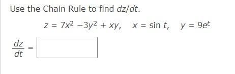 Solved Use the Chain Rule to find dz/dt. | Chegg.com
