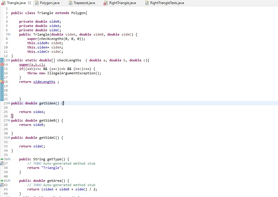 Triangle.java Polygon.java Trapezoid.java | Chegg.com