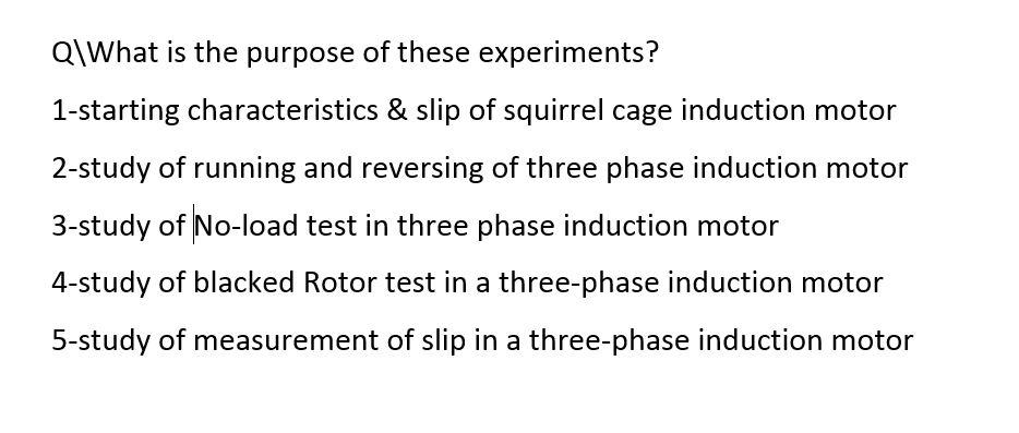 Solved Q\What is the purpose of these experiments? | Chegg.com