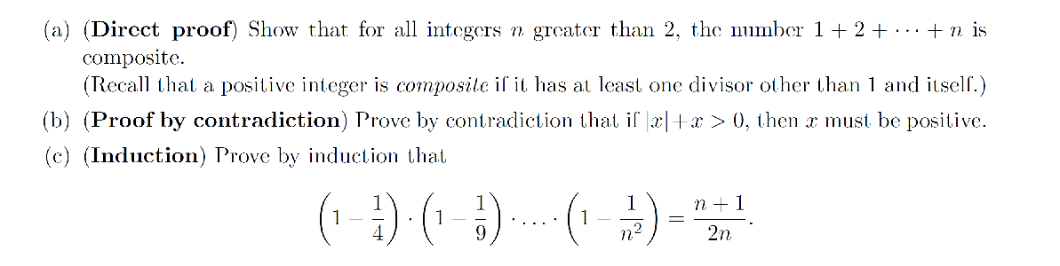 Solved (a) (Direct proof) Show that for all integers n | Chegg.com