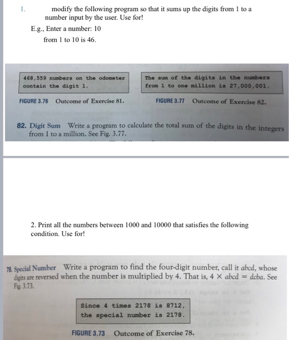 Solved modify the following program so that it sums up the | Chegg.com