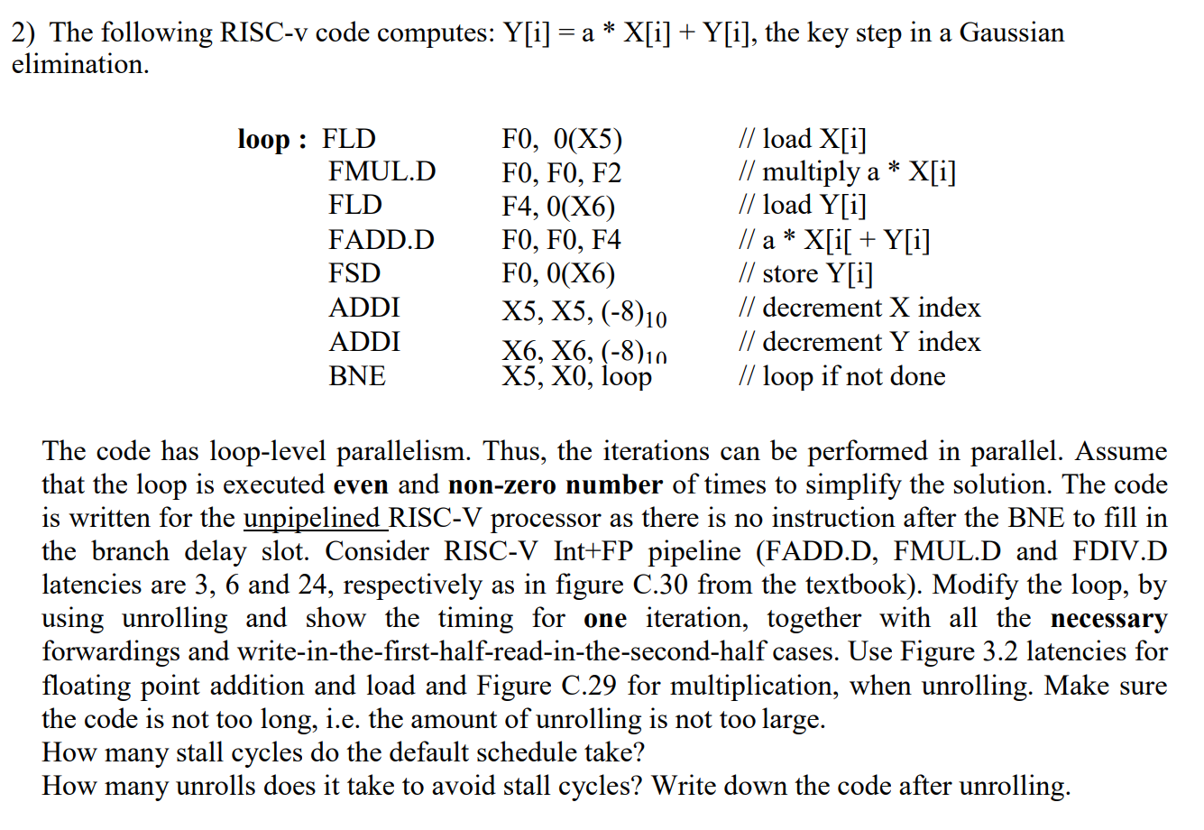 2) The following RISC-v code computes: | Chegg.com