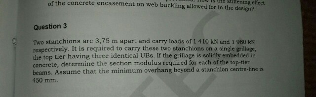 Solved Question 1 Teing the formula of BS 449, Clause 28, | Chegg.com