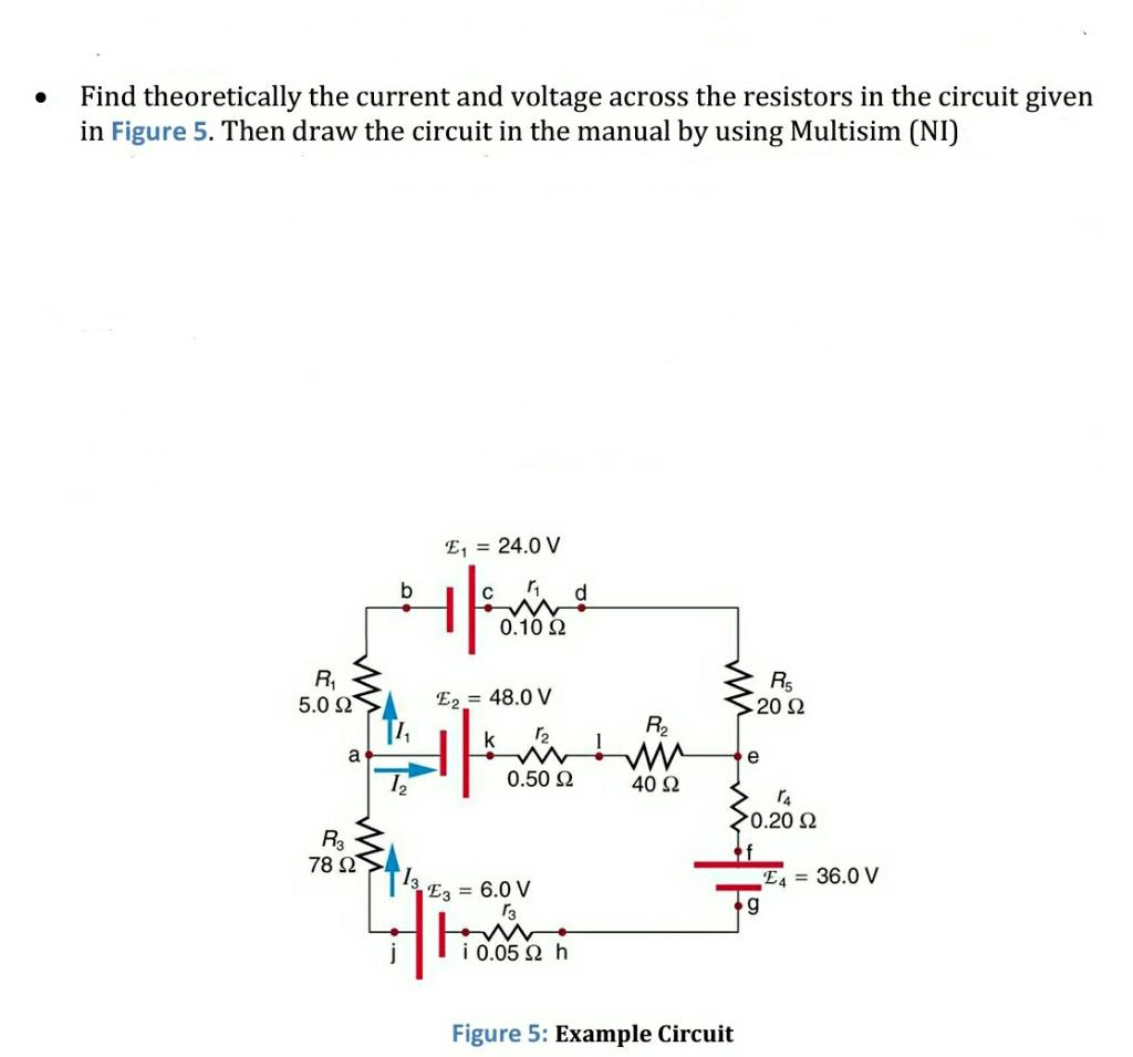 Solved Find theoretically the current and voltage across the | Chegg.com