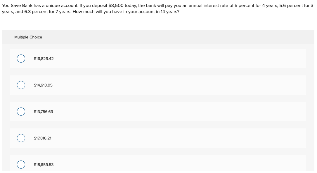 Solved You Save Bank has a unique account. If you deposit | Chegg.com