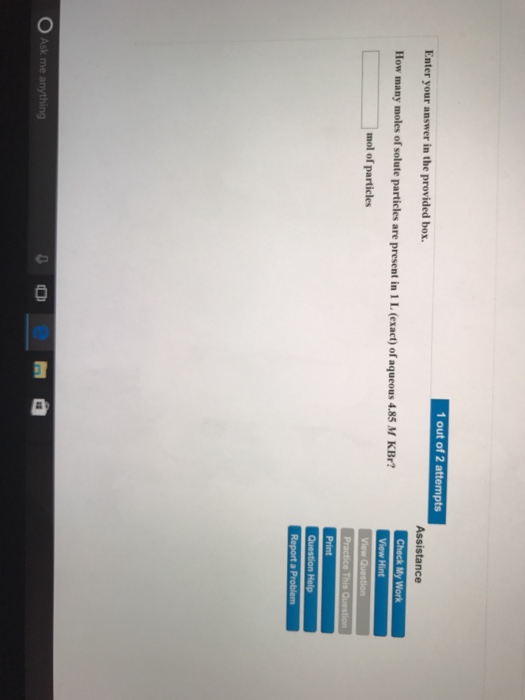 Solved How Many Moles Of Solute Particles Are Present In 1 L