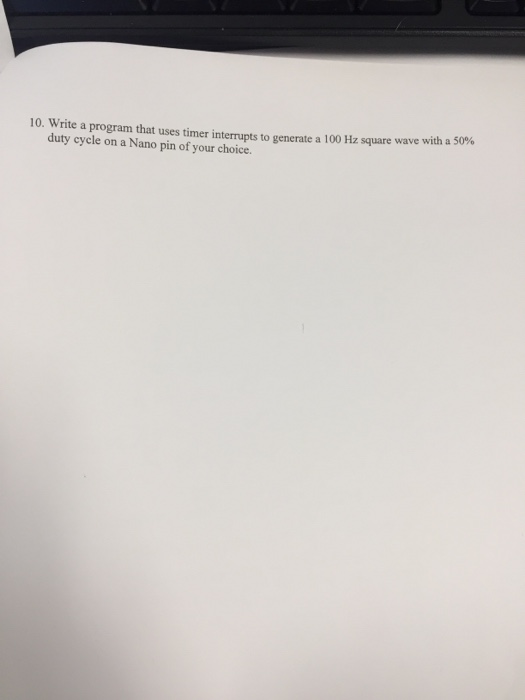 Solved 10. Write a program that uses timer interrupts to | Chegg.com