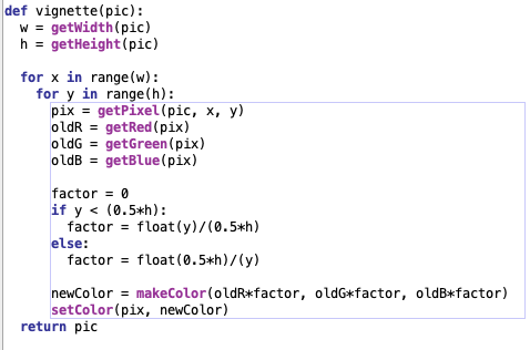 PROBLEM 2: Vignette Function Name: vignette() | Chegg.com