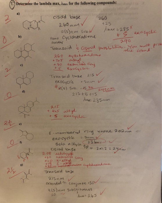 Solved Determine the lambda max, λ-max for the following | Chegg.com