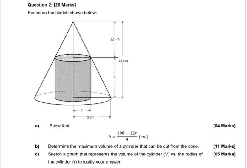 Solved Question 2: [20 Marks] Based on the sketch shown | Chegg.com