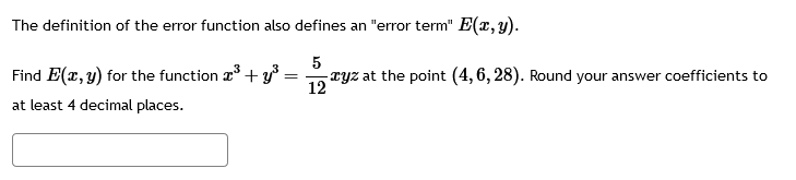 Solved The definition of the error function also defines an | Chegg.com
