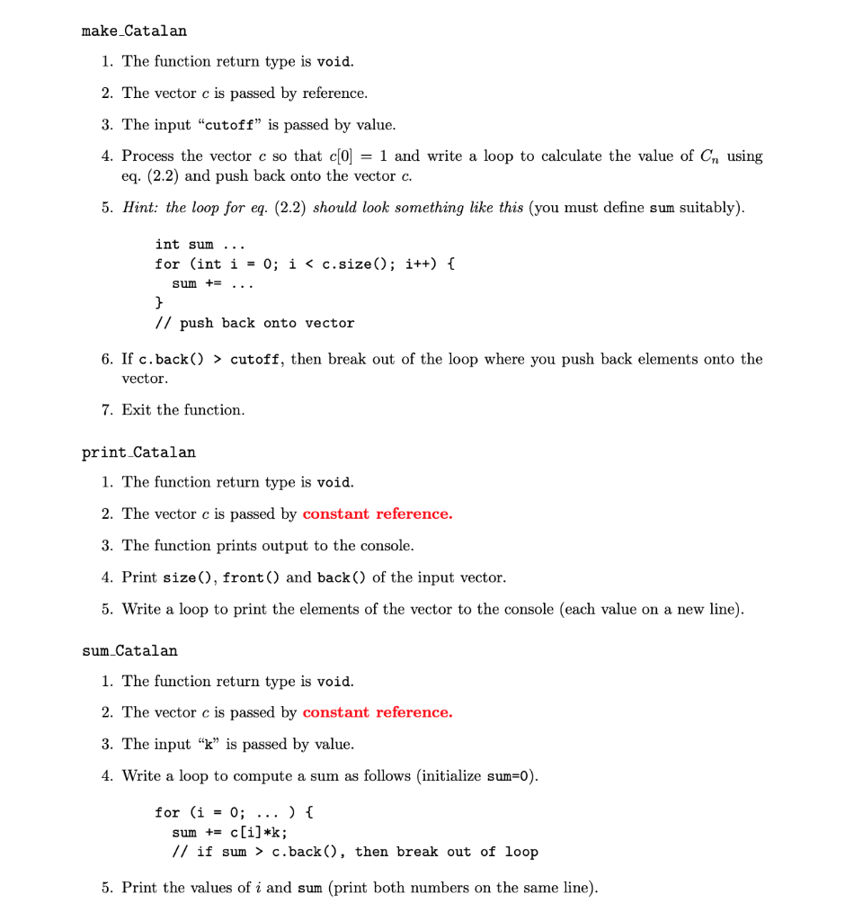 Solved Main program and forward declarations (20 points) • | Chegg.com