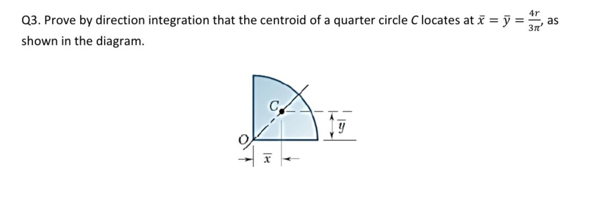 Solved 4r = Q3. Prove by direction integration that the | Chegg.com