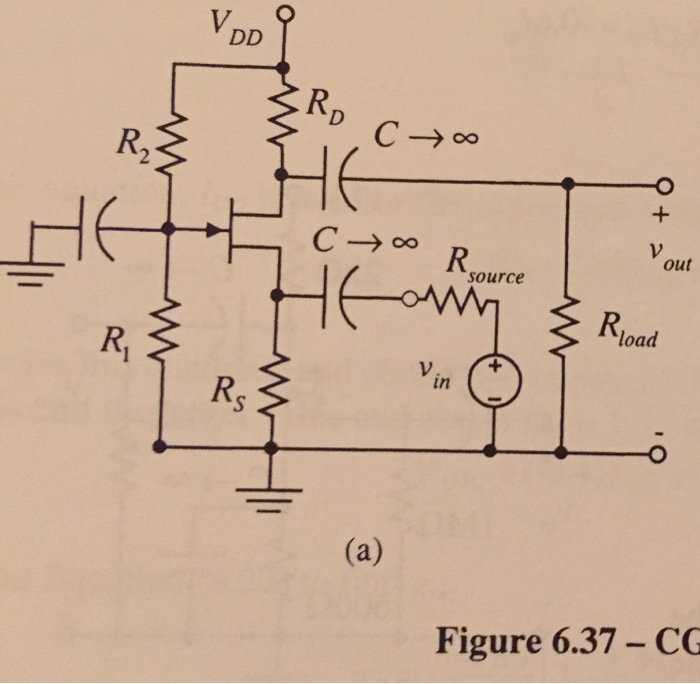 Solved 6.6 Analyze a common-gate JFET amplifier as shown in | Chegg.com