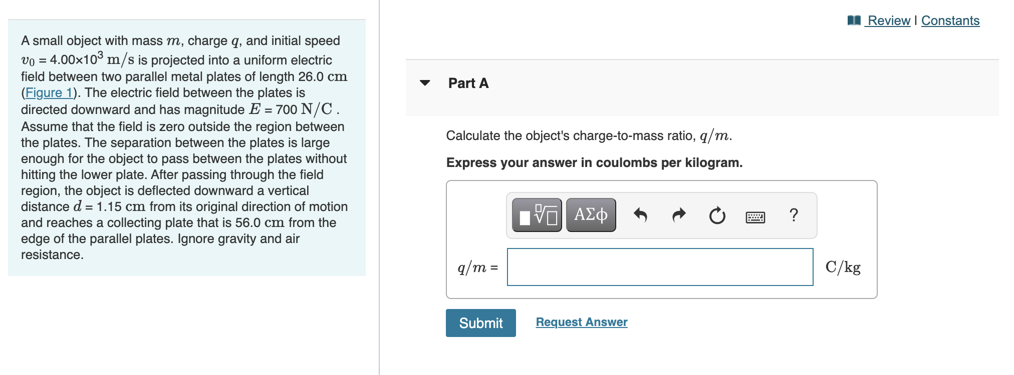Solved Review | Constants Part A A small object with mass m, | Chegg.com
