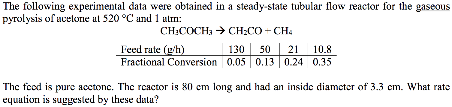 Solved The following experimental data were obtained in a | Chegg.com