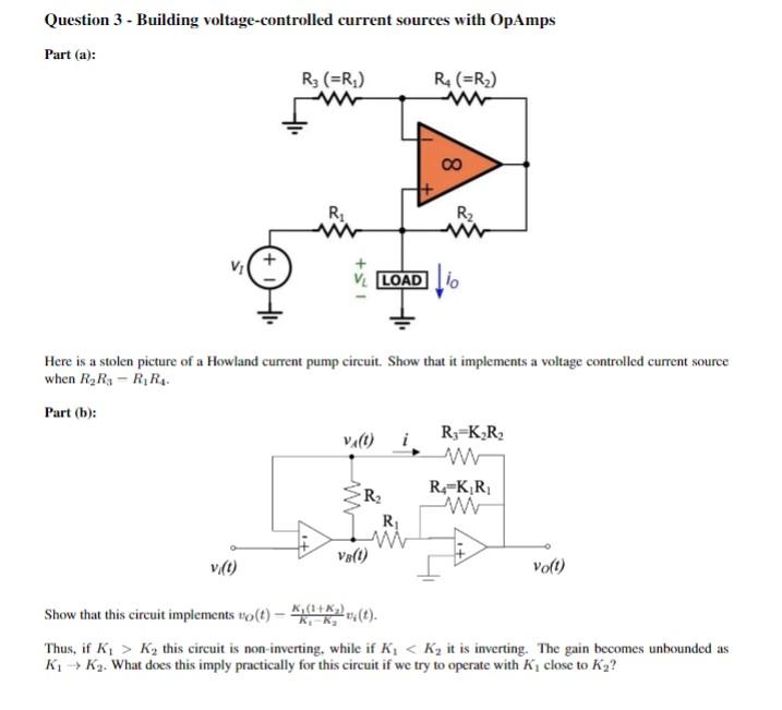 Solved Question 3 - Building voltage-controlled current | Chegg.com