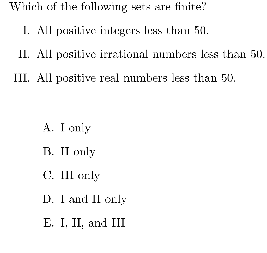 Solved Which of the following sets are denumerable? I. All | Chegg.com
