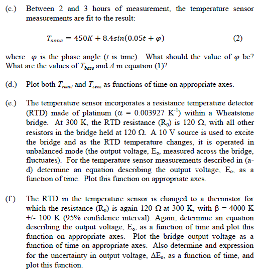 1. A first order temperature sensor is installed in a | Chegg.com