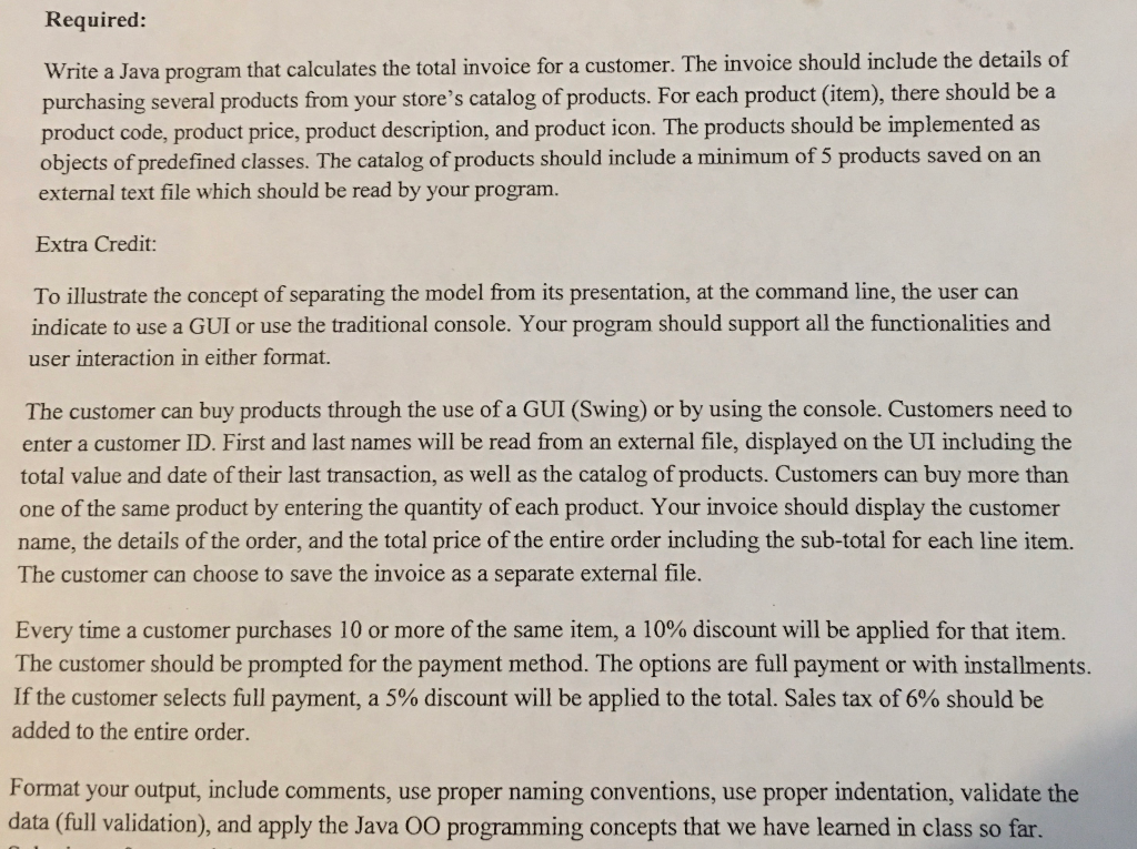 Required: Write a Java program that calculates the | Chegg.com