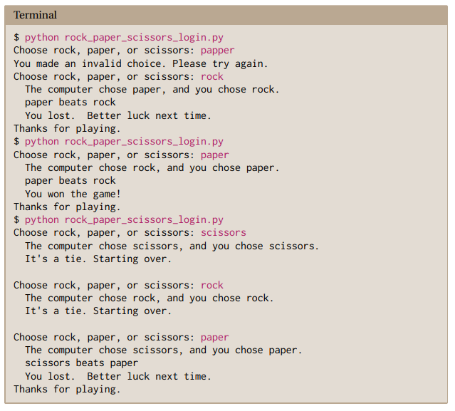 Solved O6.2 - Rock Paper Scissors Write a program that lets | Chegg.com