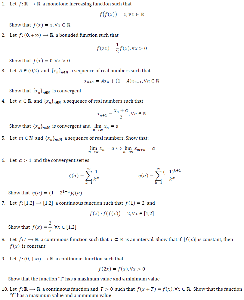 Solved 1. Let f:R→R a monotone increasing function such that | Chegg.com