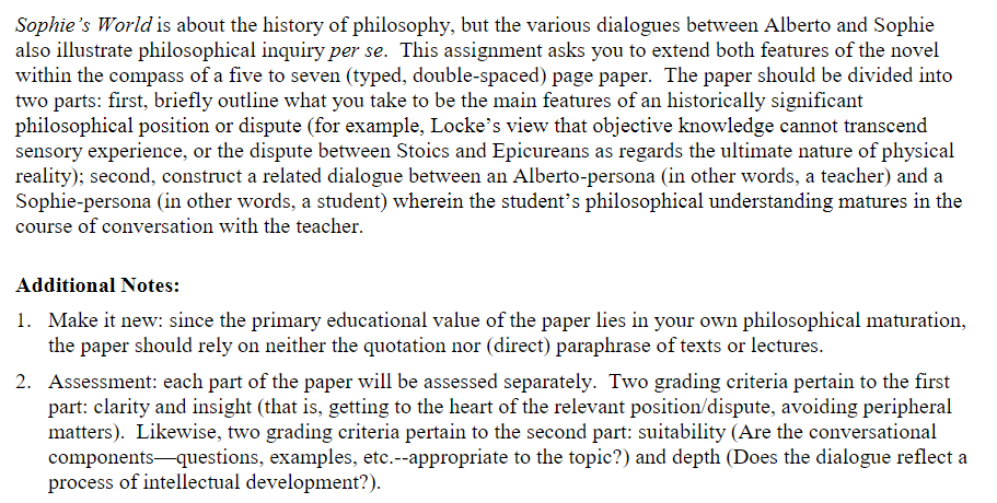 Sophie's World is about the history of philosophy, | Chegg.com