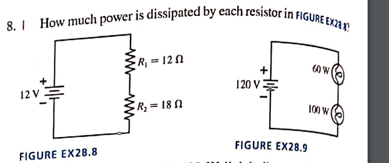 Solved How much power is dissipated by each resistor in | Chegg.com