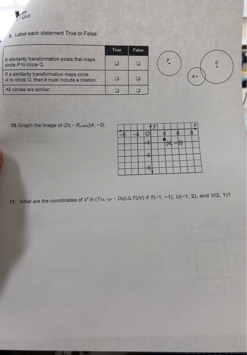 Solved 9. Label each statement True or False. True False A | Chegg.com