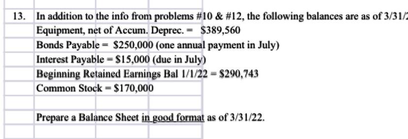 Solved Hi, I need answers for Questions 6,7,9,11,12 and 13 | Chegg.com