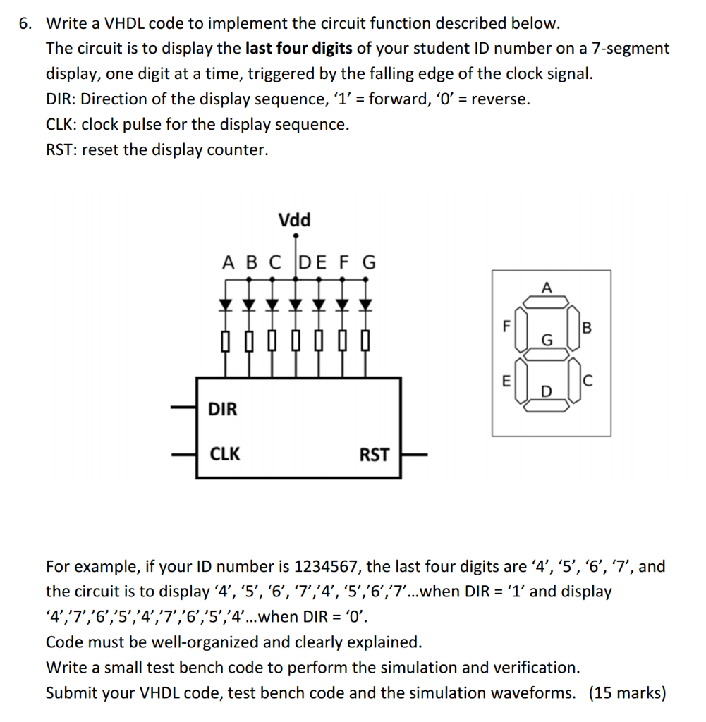 Solved Write A Vhdl Code To Implement The Circuit Function 0418