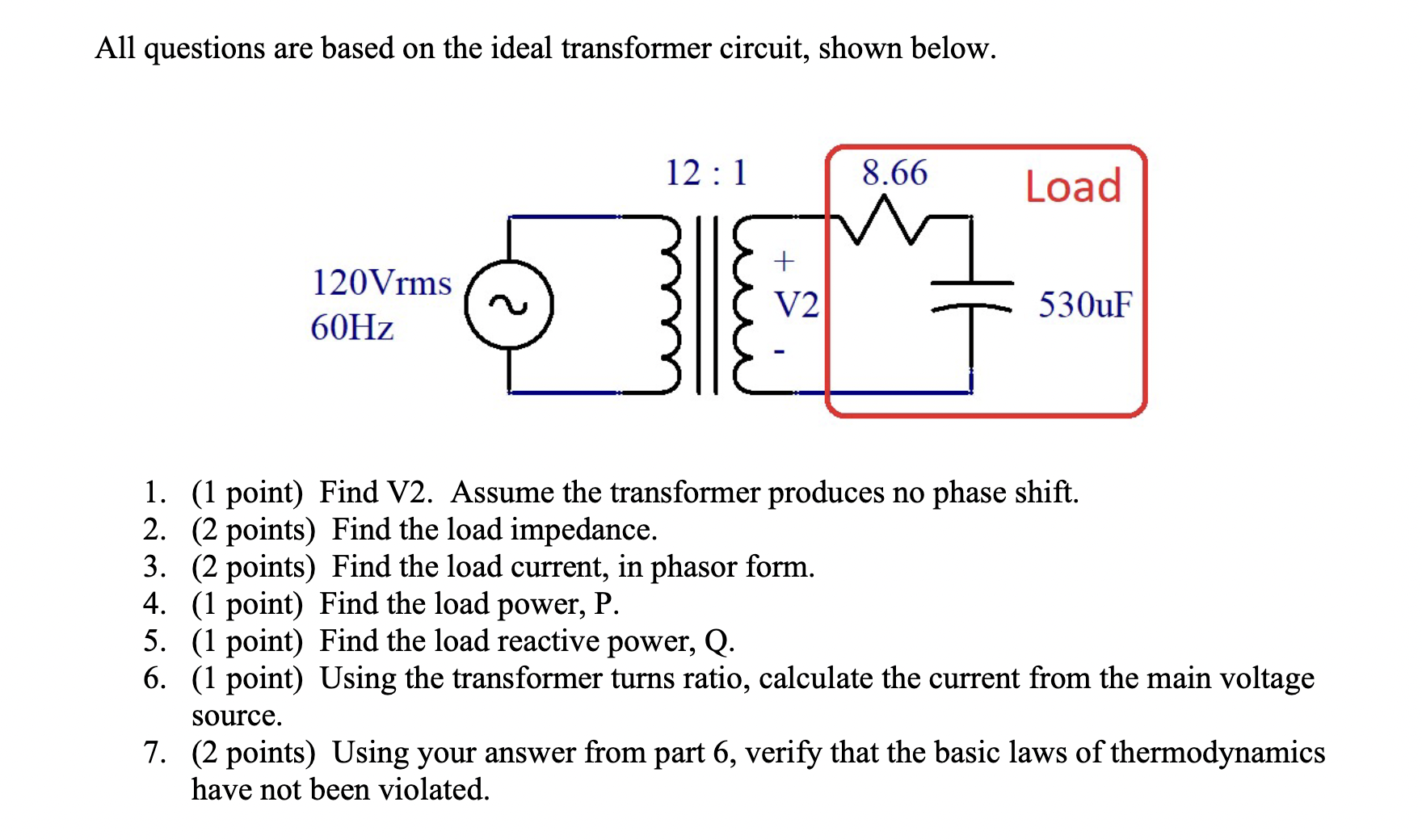 Solved All questions are based on the ideal transformer | Chegg.com