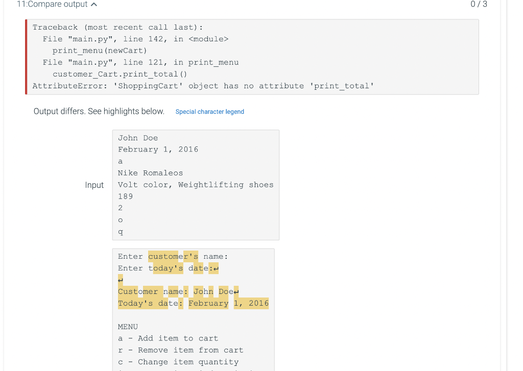 Solved 7.26 LAB*: Program: Online shopping cart (Part 2) | Chegg.com